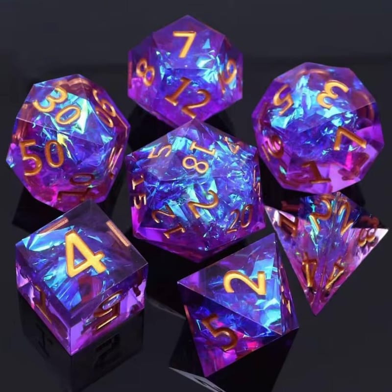 Purple Dice Set - Etsy