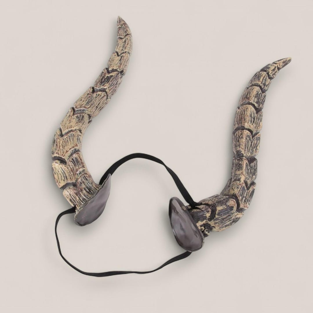 Dark Brown Horn Headband, Realistic Curved Costume Horns, Halloween ...