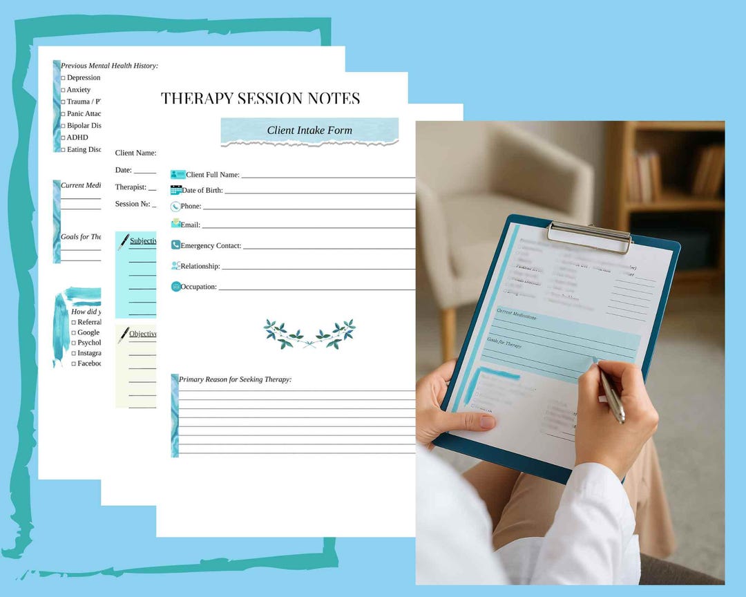 Template for Therapists Welcome Packet | First Session Form | Client ...