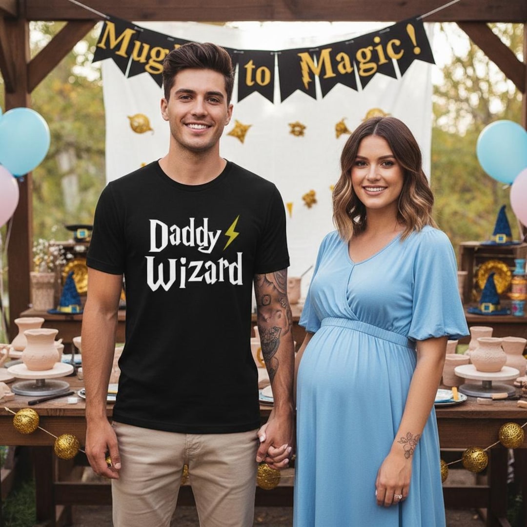 Daddy Wizard T-shirt: Magical Pregnancy Reveal Tee for New Dad - Etsy