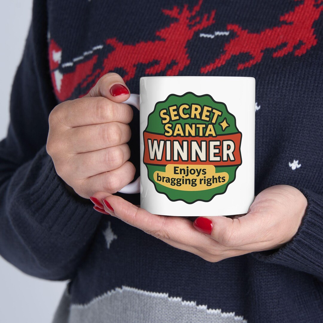 Secret Santa Winner Mug: Bragging Rights Holiday Trophy - Etsy