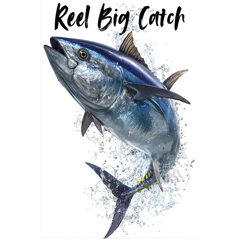 Reel Big Catch PNG Sublimation, Funny Fishing Dad Design, Big Tuna ...