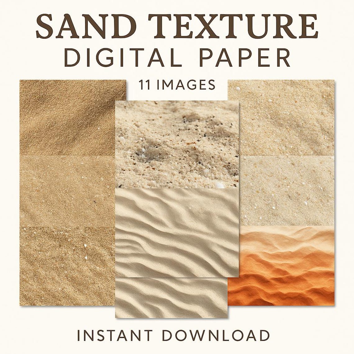 Sand Texture Digital Paper, Beach Background Junk Journal Ephemera ...