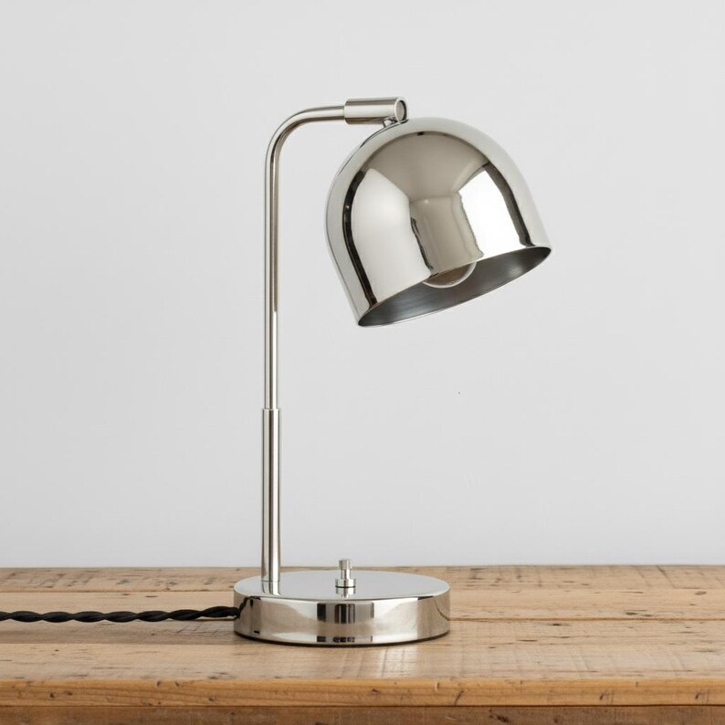 Brass Dome Desk Lamp | Mid Century Modern Adjustable Task Light - Etsy