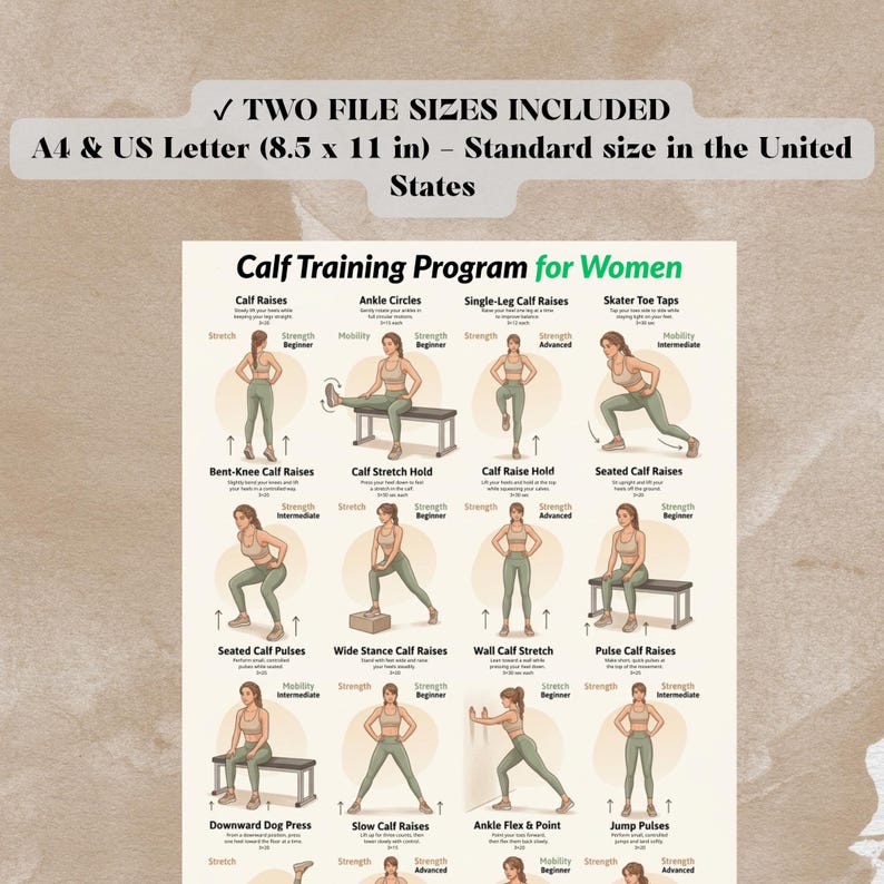 Foot & Ankle Exercises, Home Lower Leg Exercise Chart for Older Adults ...