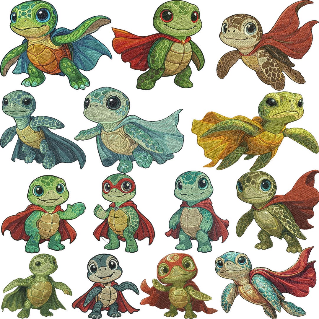 Sea Turtle Embroidery Design, Mini Turtle Embroidery, Sea Embroidery ...
