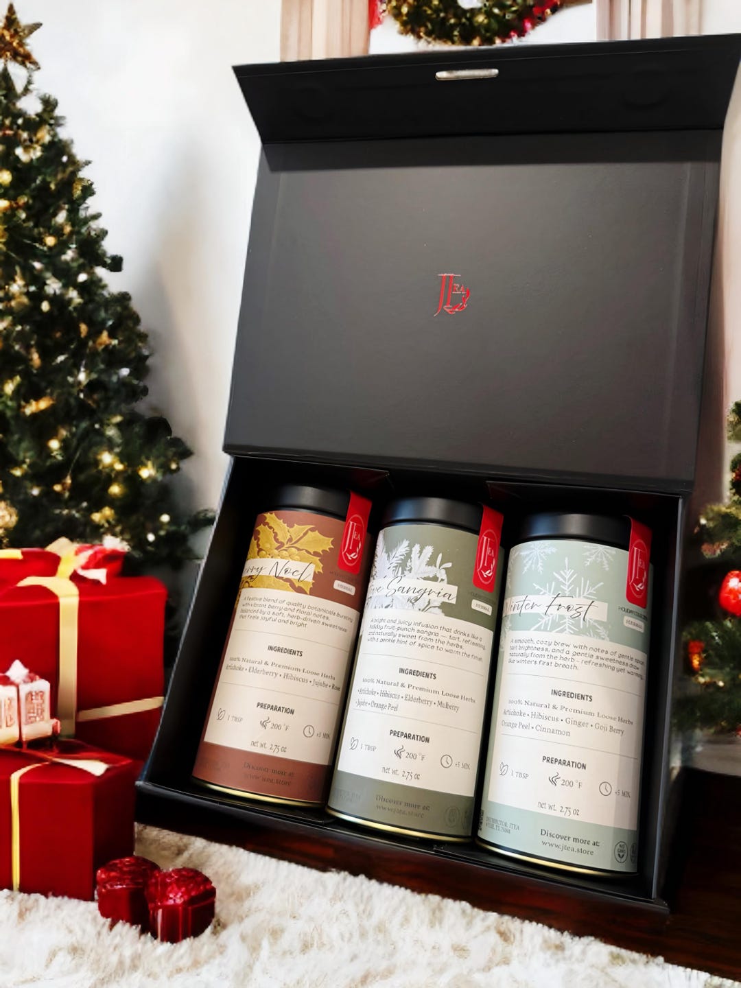 Personalized Tea Gift Box – Custom Name + 3 Loose Leaf Herbal Tea Tins ...