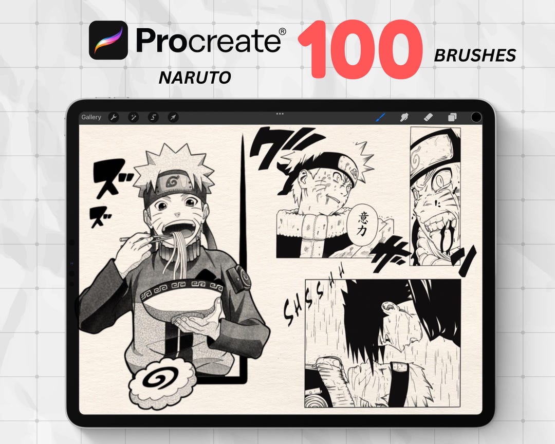 100 Procreate Anime Manga Brush Bundle, Procreate Chibi Stamps ...