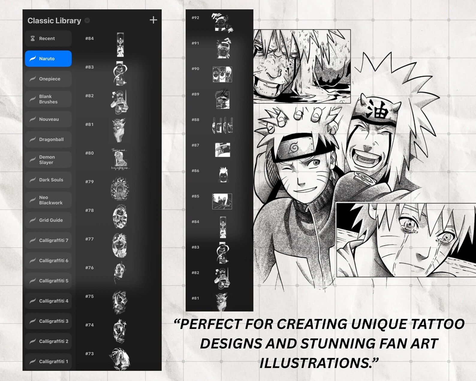 100 Procreate Anime Manga Brush Bundle, Procreate Chibi Stamps ...