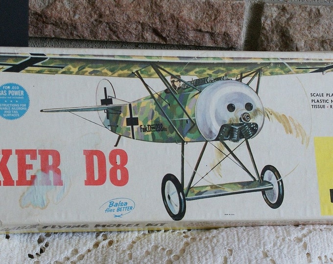 Vintage Guillow's Model Airplane Kit...german Fokker D8...world War 1 ...