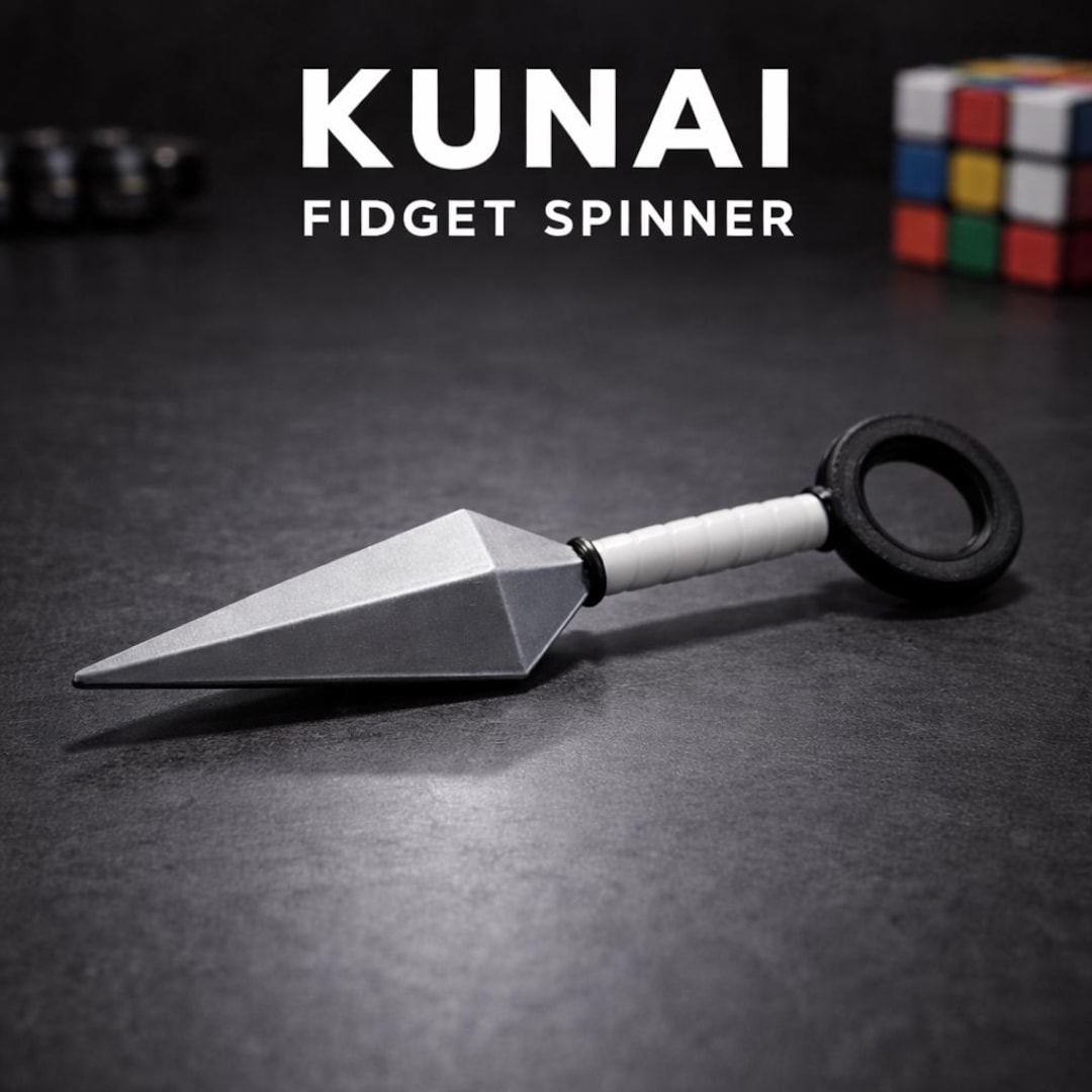 Kunai Fidget Spinner Ninja Knife Stress Toy Anime Cosplay Prop 3D ...