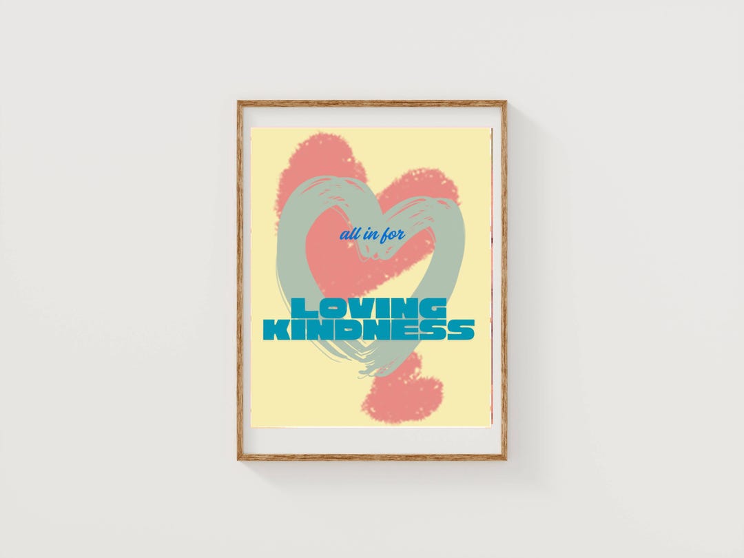 Compassion-commitment Wall Art for Calm, Healing Spaces | “all in for ...