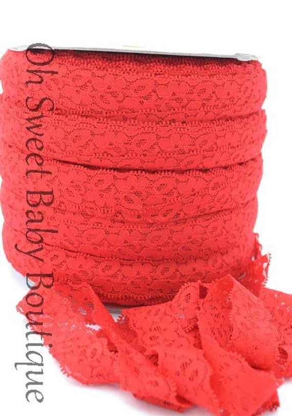 1 Lace Elastic 5 Yards Red | Etsy