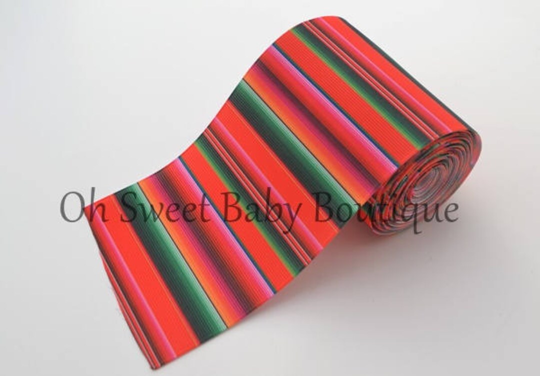 Red Serape Zarape Mexican Blanket 3" Ribbon 1 Yard Fiesta - Etsy