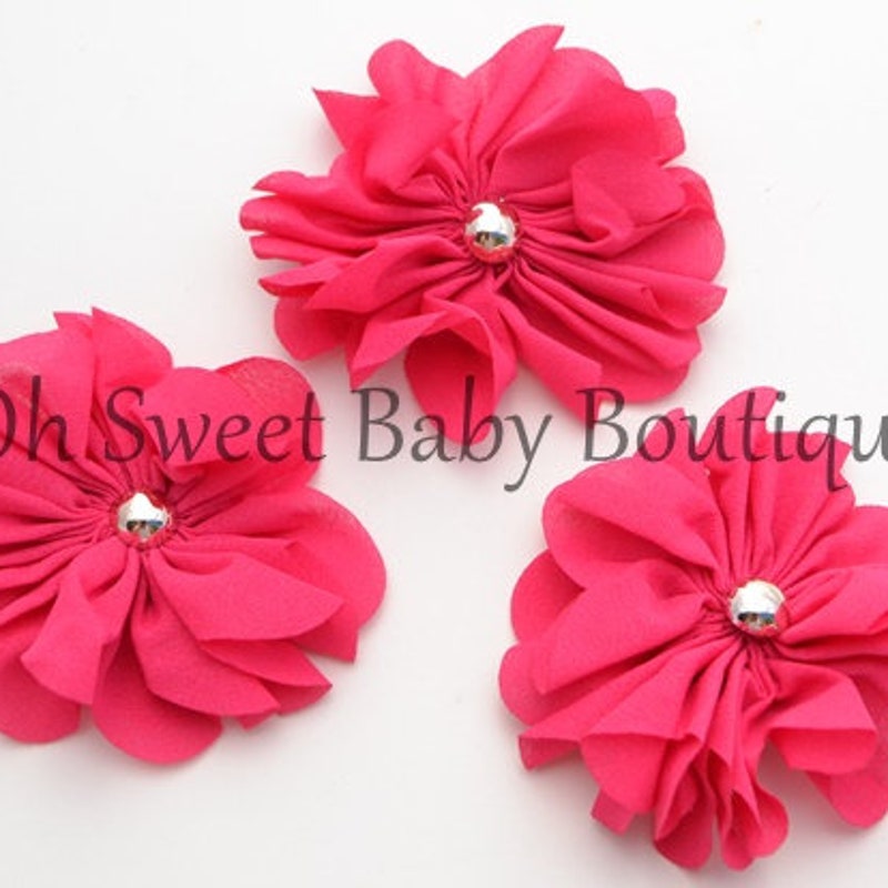 Pink Chiffon Flower - Etsy
