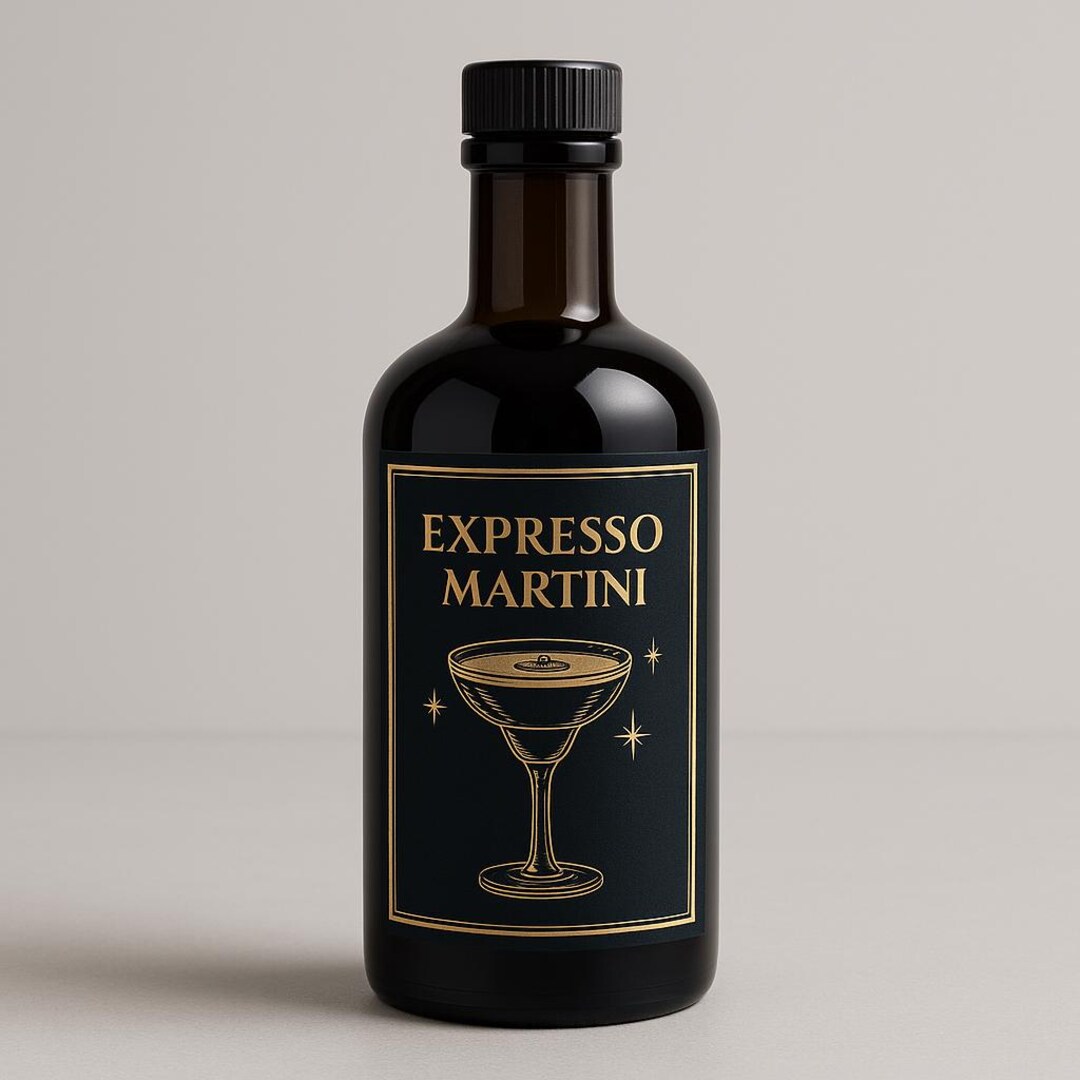Expresso Martini Label – Printable 4×6 Cocktail Label | Holiday Drink ...