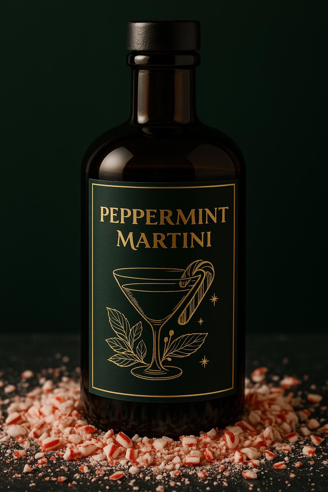 Peppermint Martini Label Template – 4×6 Ratio | 1200×1800 Label PNG ...
