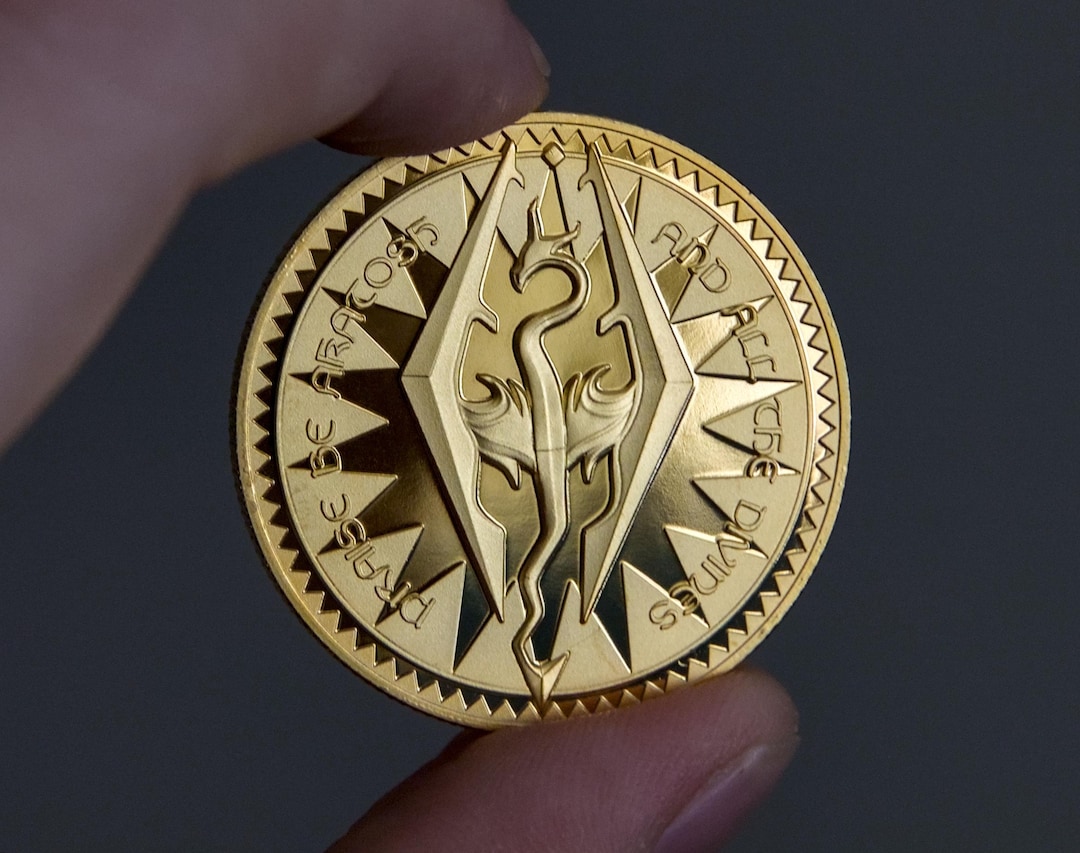 Skyrim Septim Coin Replica | Elder Scrolls Inspired Collectible Fantasy ...