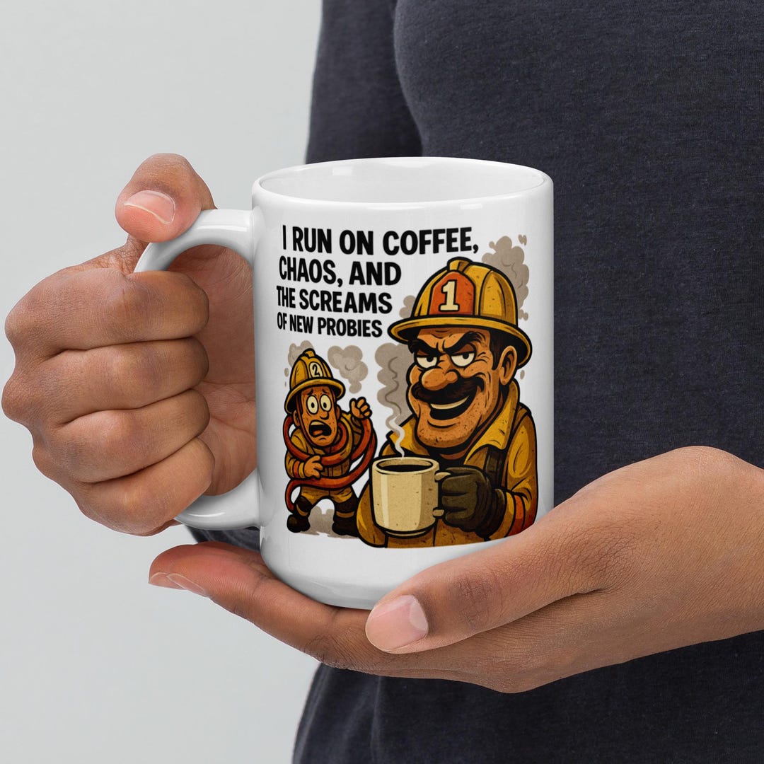 Funny Firefighter Coffee Mug: Scared Probie Rookie Gift - Etsy