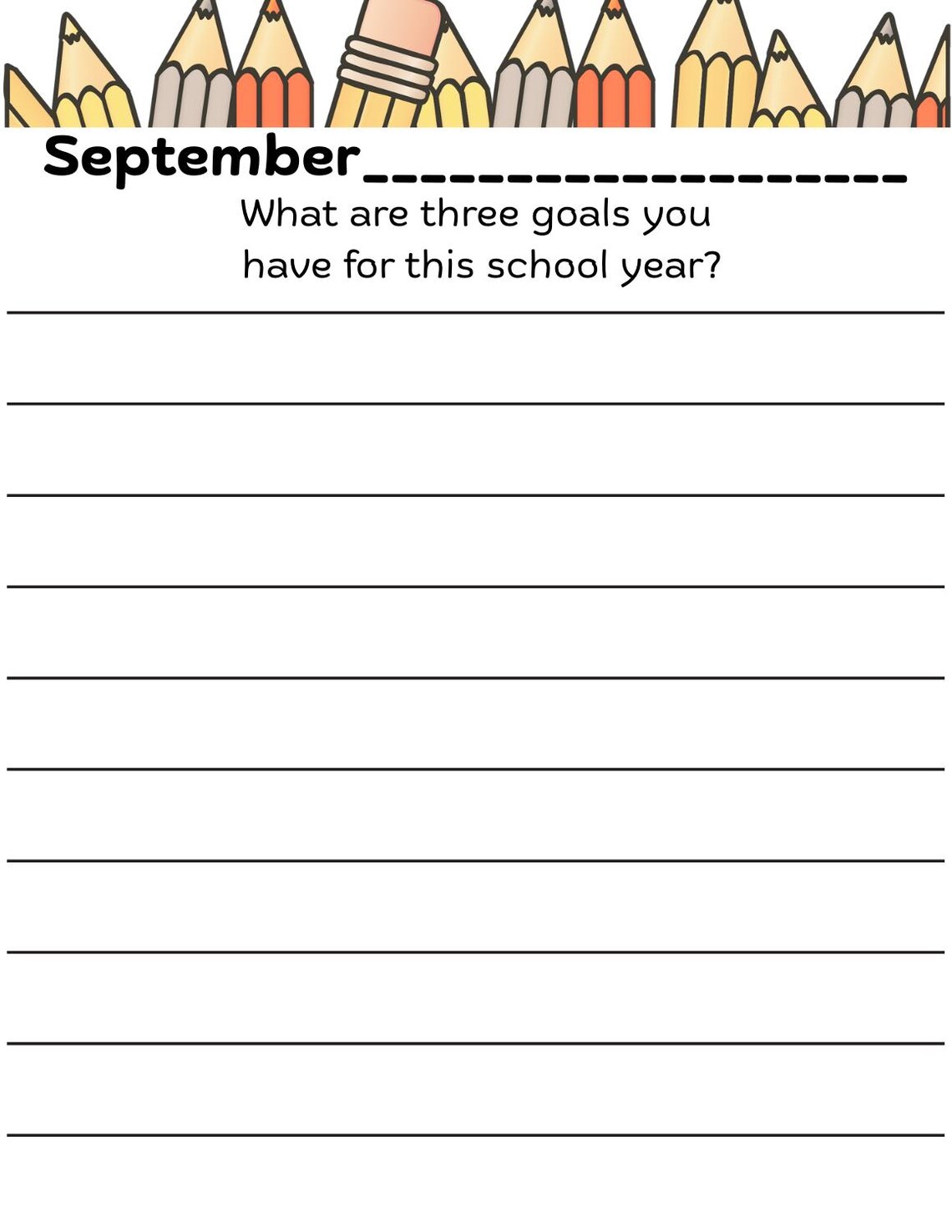 Journal Prompts 3rd-5th Grade Printable Lined With Monthly Themes - Etsy