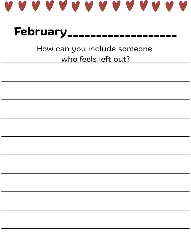 Journal Prompts 3rd-5th Grade Printable Lined With Monthly Themes - Etsy