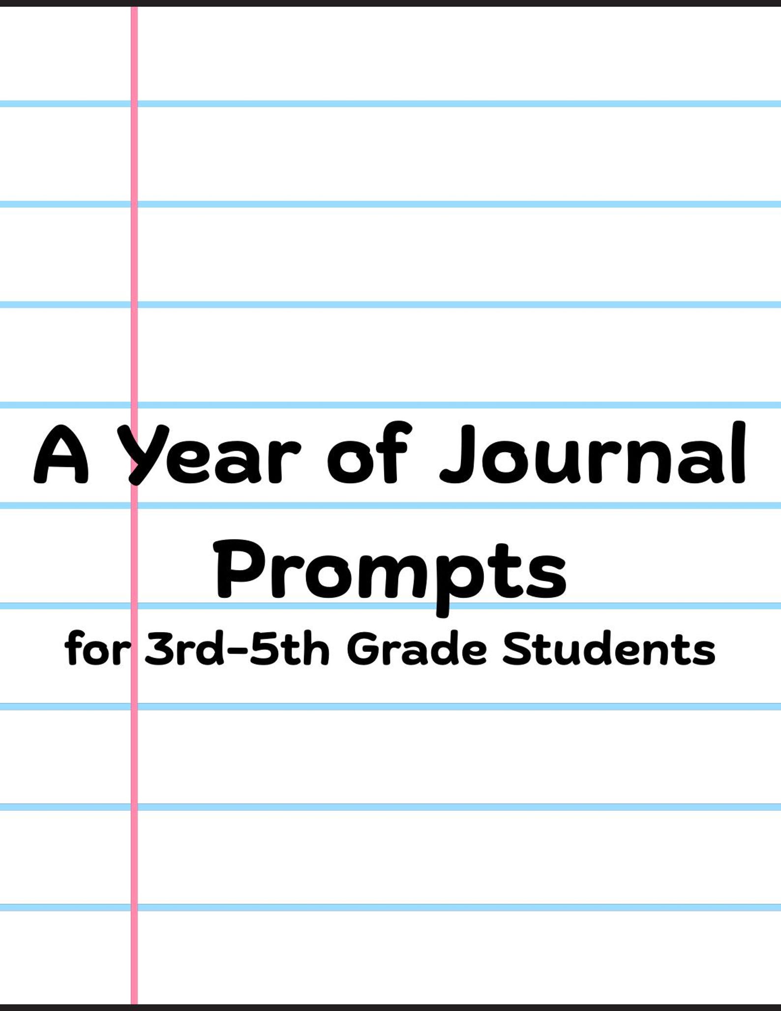 Journal Prompts 3rd-5th Grade Printable Lined With Monthly Themes - Etsy