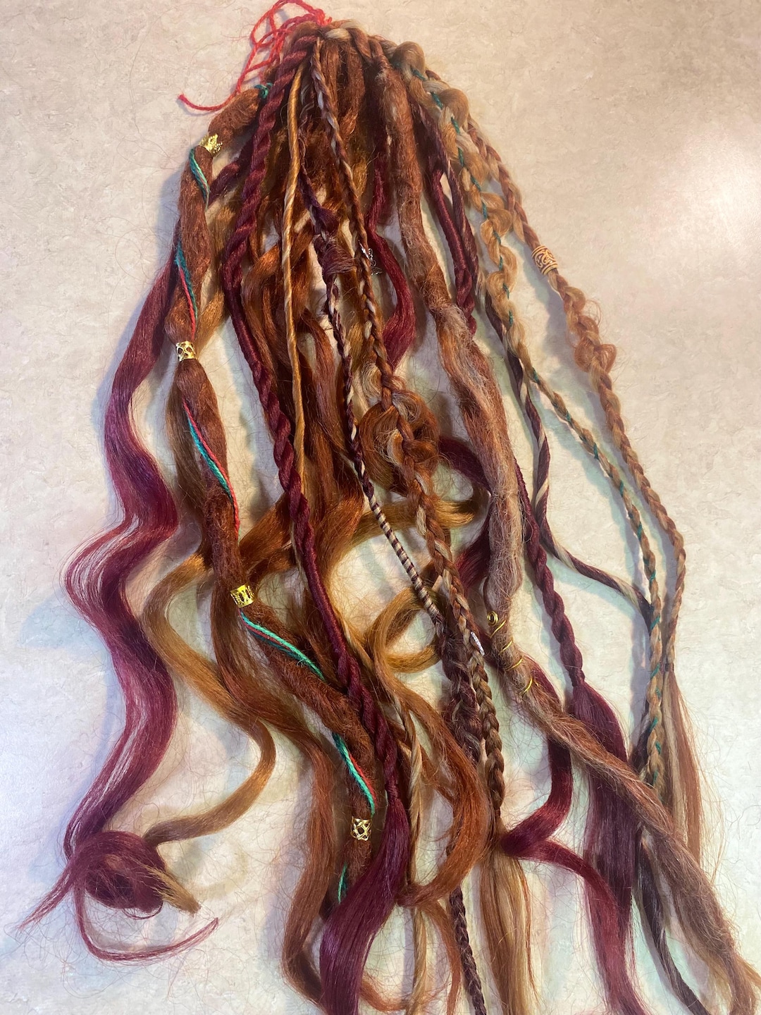 Boho Ginger Braid-in Hair Set – Red Auburn Dreadlocks - Etsy