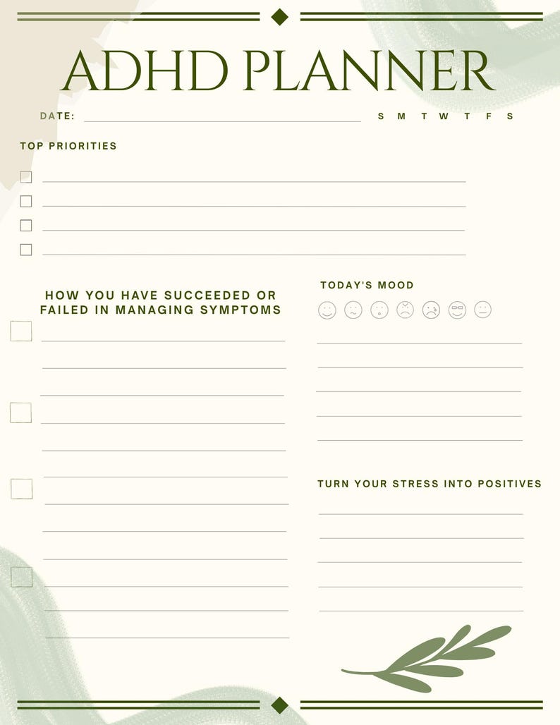 ADHD Symptom Tracker - Etsy