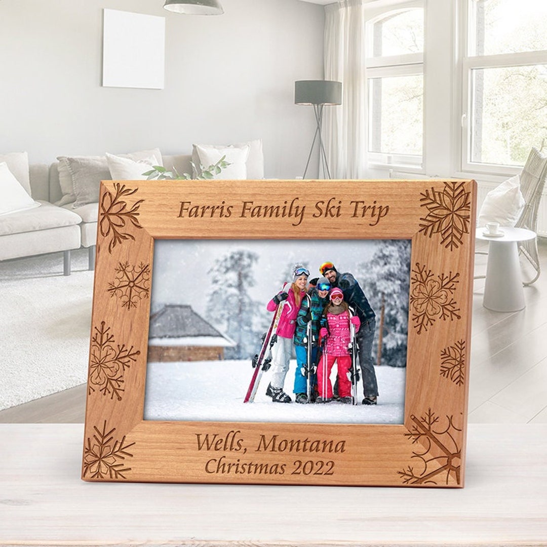 Snowflake Frame - Ski Vacation Photo Frame - Winter Home Decor Gift ...