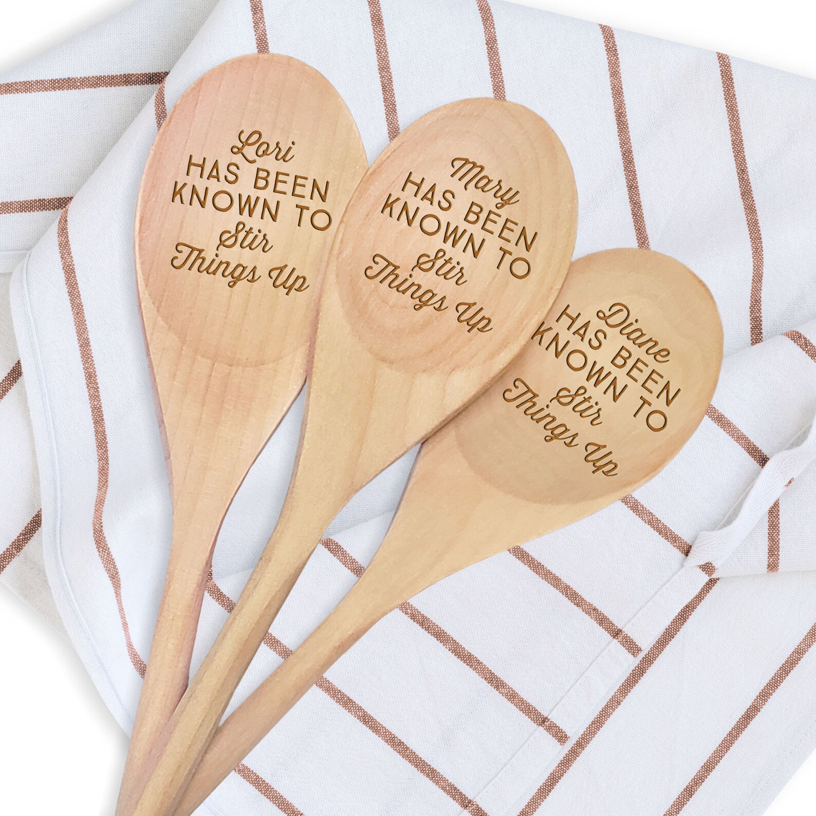 Stir Things up Personalized Wooden Spoons - Funny Kitchen Spoons - Gift ...