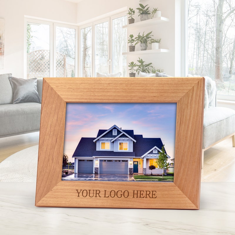 Wooden Photo Frame With Logo - Etsy