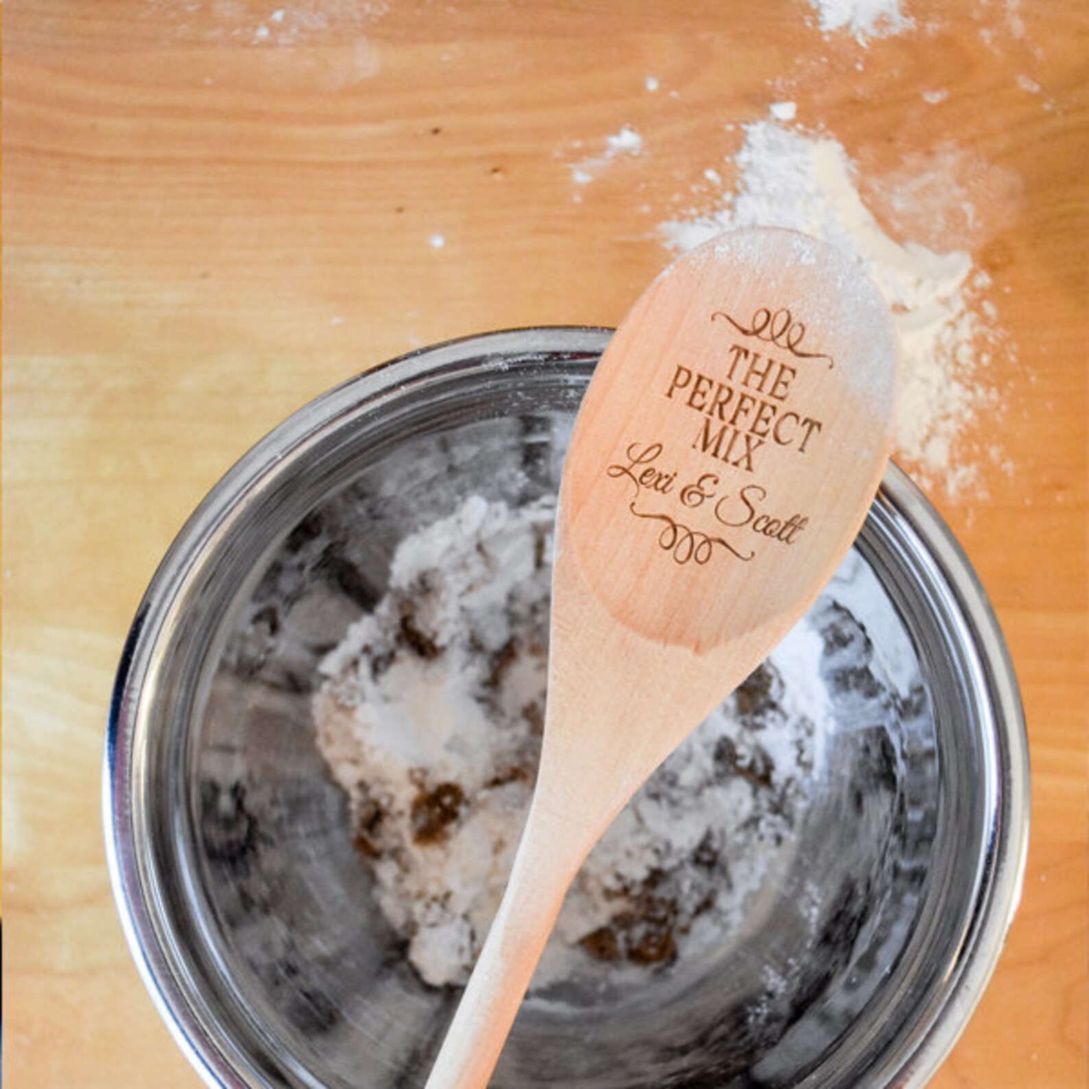 The Perfect Mix Personalized Wooden Spoon Kitchen Shower Favor Engraved ...