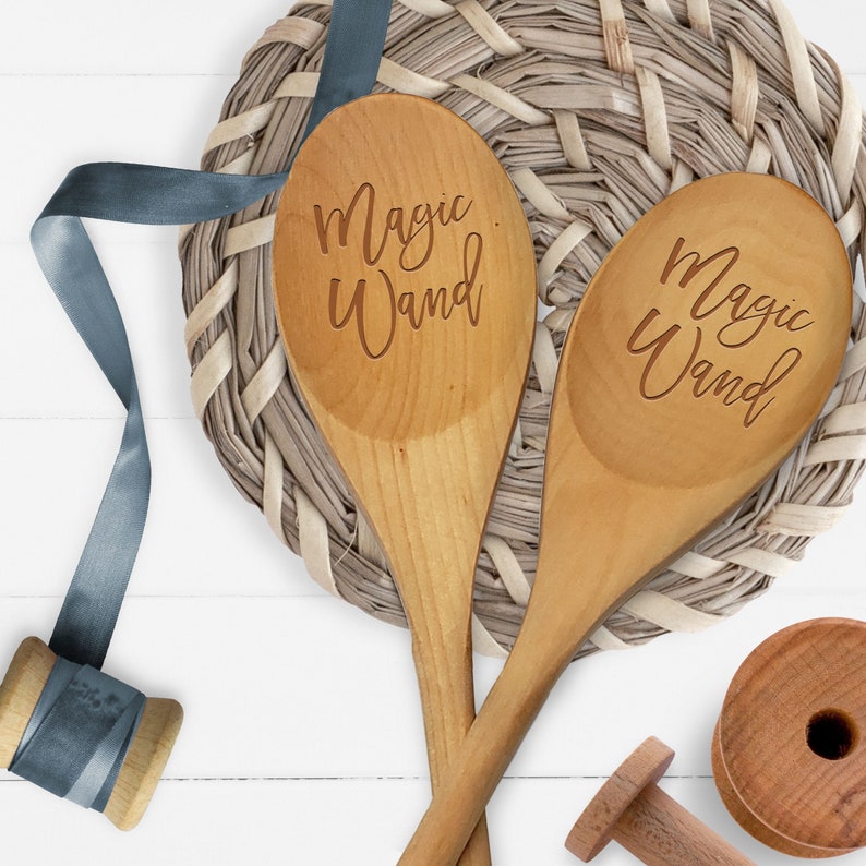 Magic Wand Spoon Engraved Wooden Spoon Fantasy Spoon | Etsy