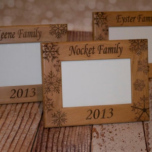 Snowflake Frame Ski Vacation Photo Frame Snowflake Family | Etsy