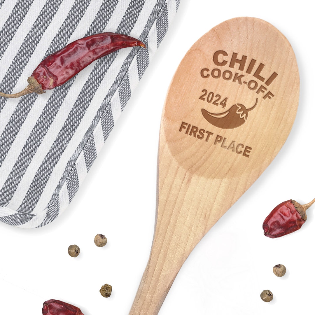 Chili Award Spoons - Custom Wooden Spoon Gift - Cookoff Award ...