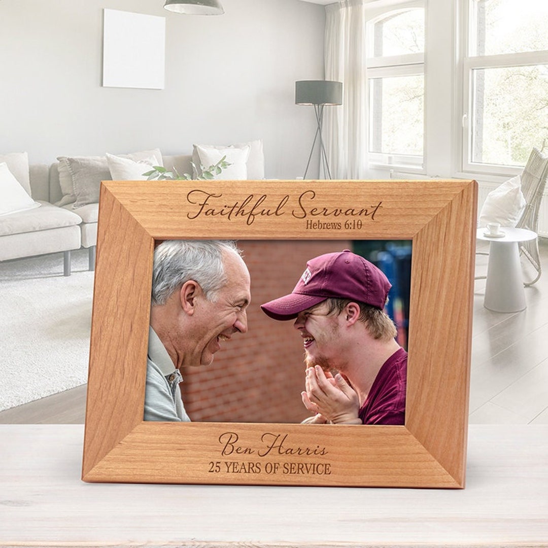 Faithful Servant Frame - Hebrews 6:10 Frame - Godparent Frame Gift ...