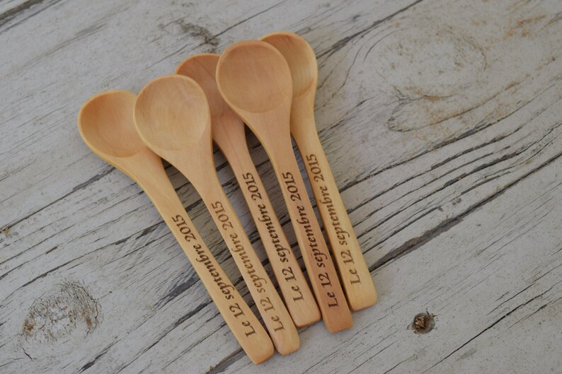 Personalized Spoon Engrave Spoon Mini Bamboo Spoon | Etsy