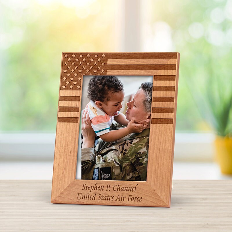 American Flag Frame - Military Family Gift - Veterans day Gift - US ...