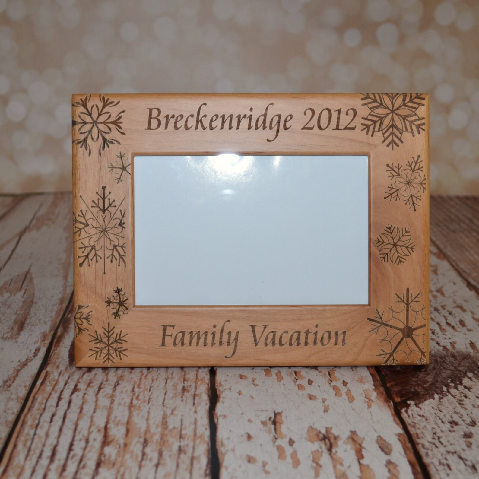Snowflake Frame Ski Vacation Photo Frame Snowflake Family | Etsy