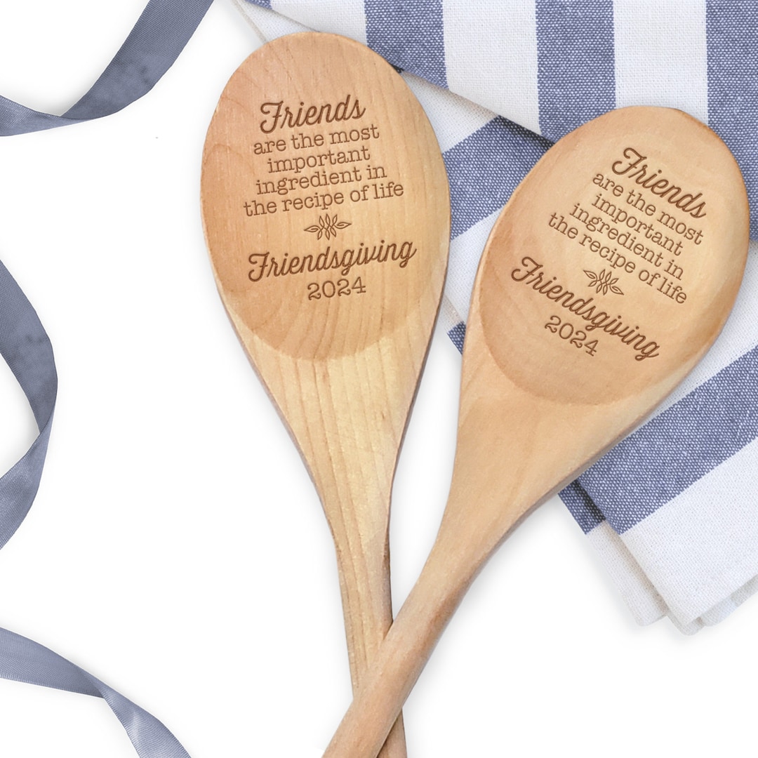 Friendsgiving Favor - Custom Wooden Spoon - Friends Are the Most ...
