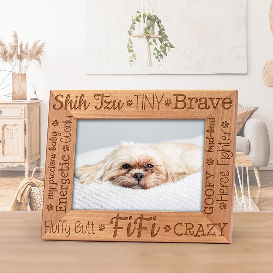 Personalized Pet Frame Breed Characteristics Engraved Pet - Etsy