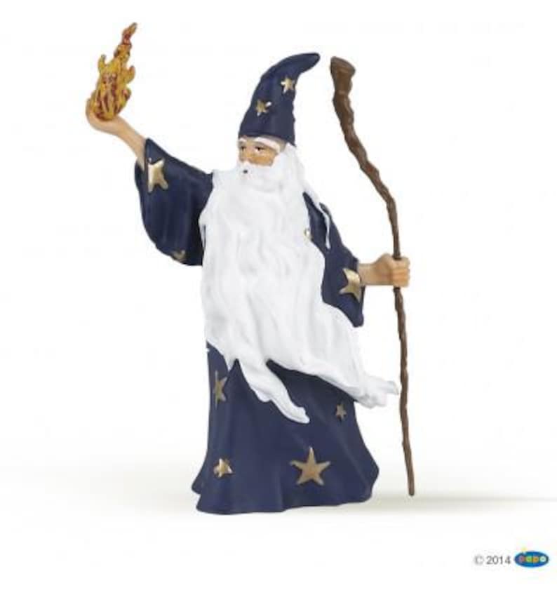 Papo Merlin the Magician Figurine Fairy Garden Diorama Miniatures - Etsy