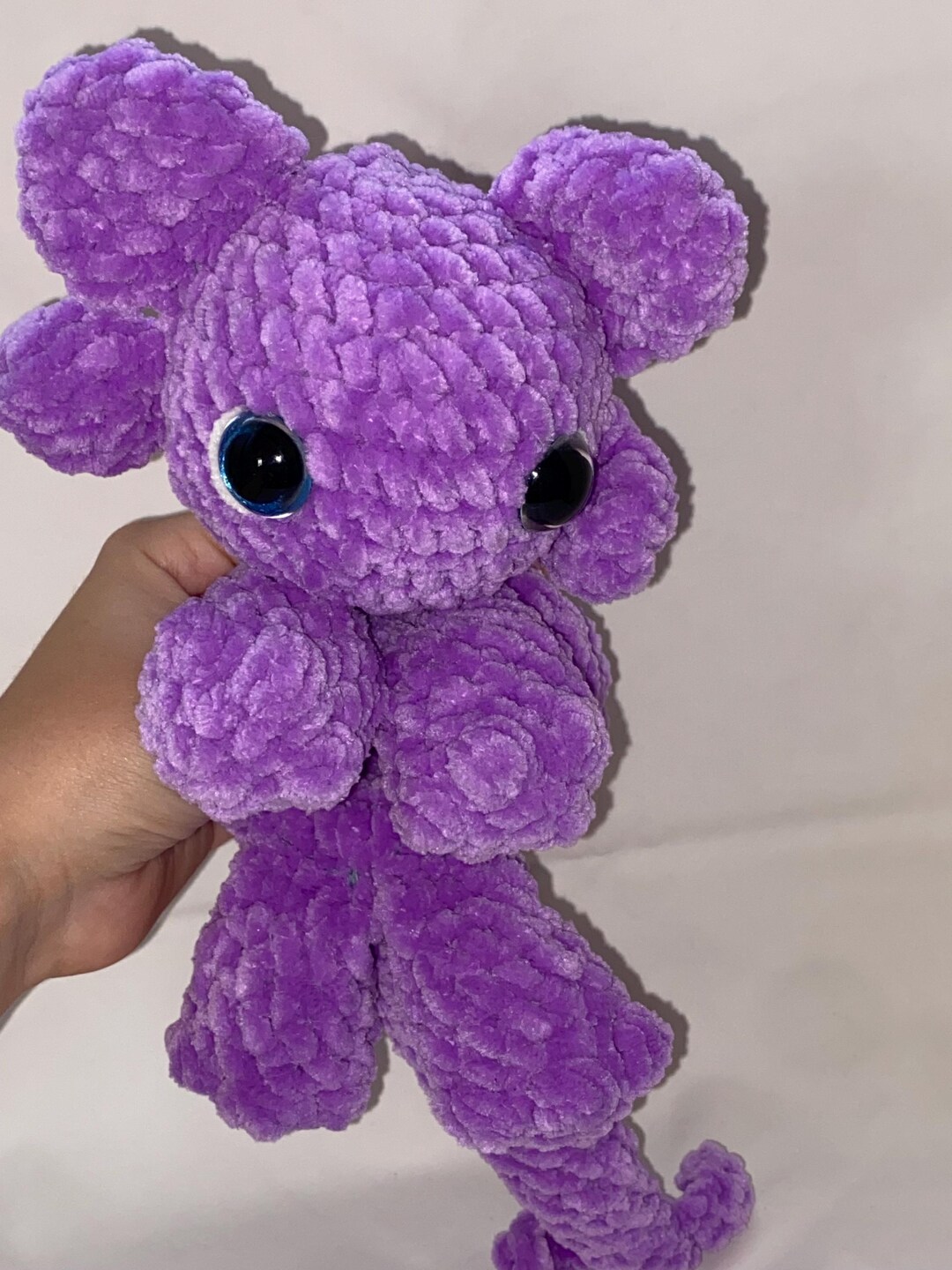 Handmade Purple Snuggly Dragon Plush - Cute Lilac Fantasy Stuffed Toy ...