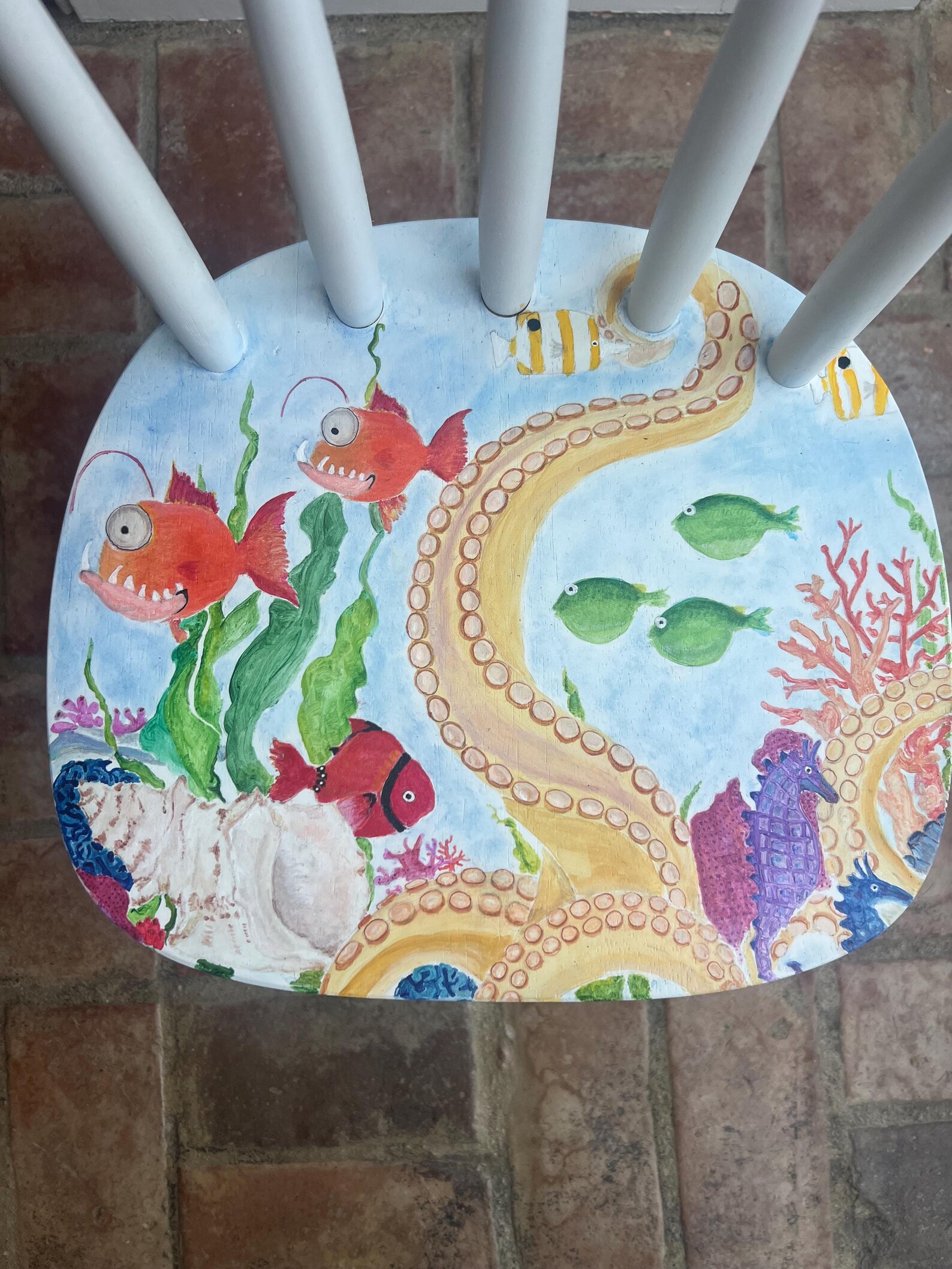 Hand-painted Child's Chair, Unique Colorful Kid Furniture Perfect for ...