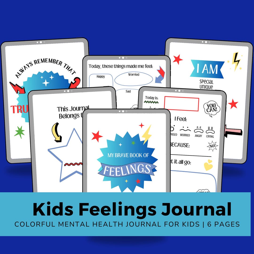 Kids Feelings Journal Printable, Emotional Awareness PDF, Daily Mood ...