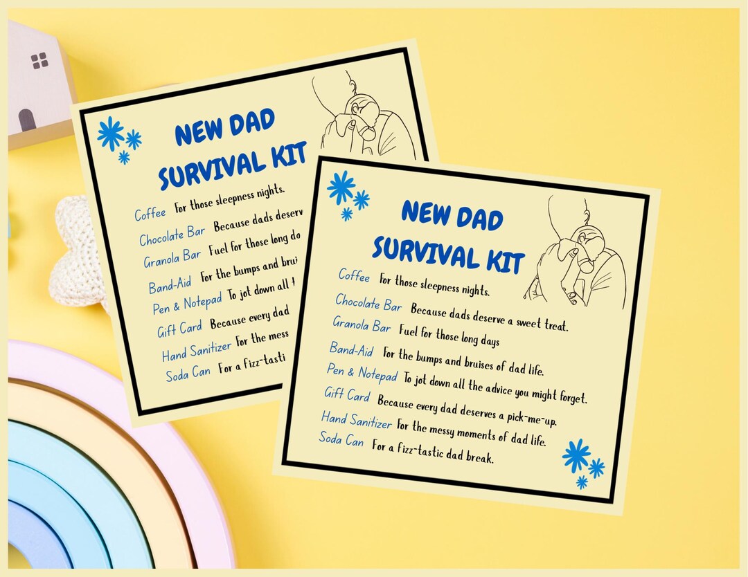 New Dad Survival Kit First Time Dad Expecting Dad Gift 1st Fathers Day ...