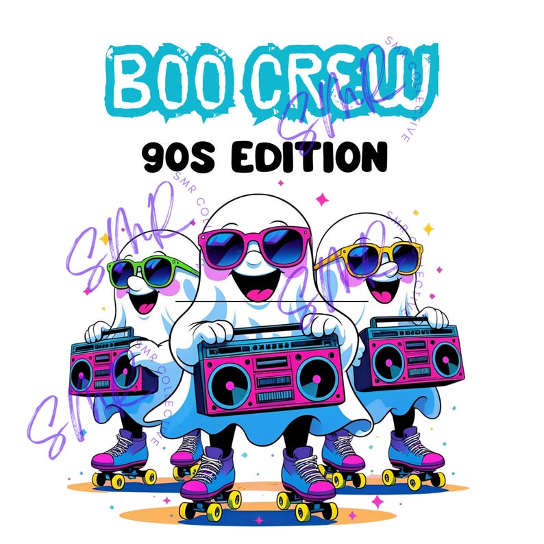 Halloween PNG Boo Crew 90s PNG | Retro Halloween Ghost Sublimation ...