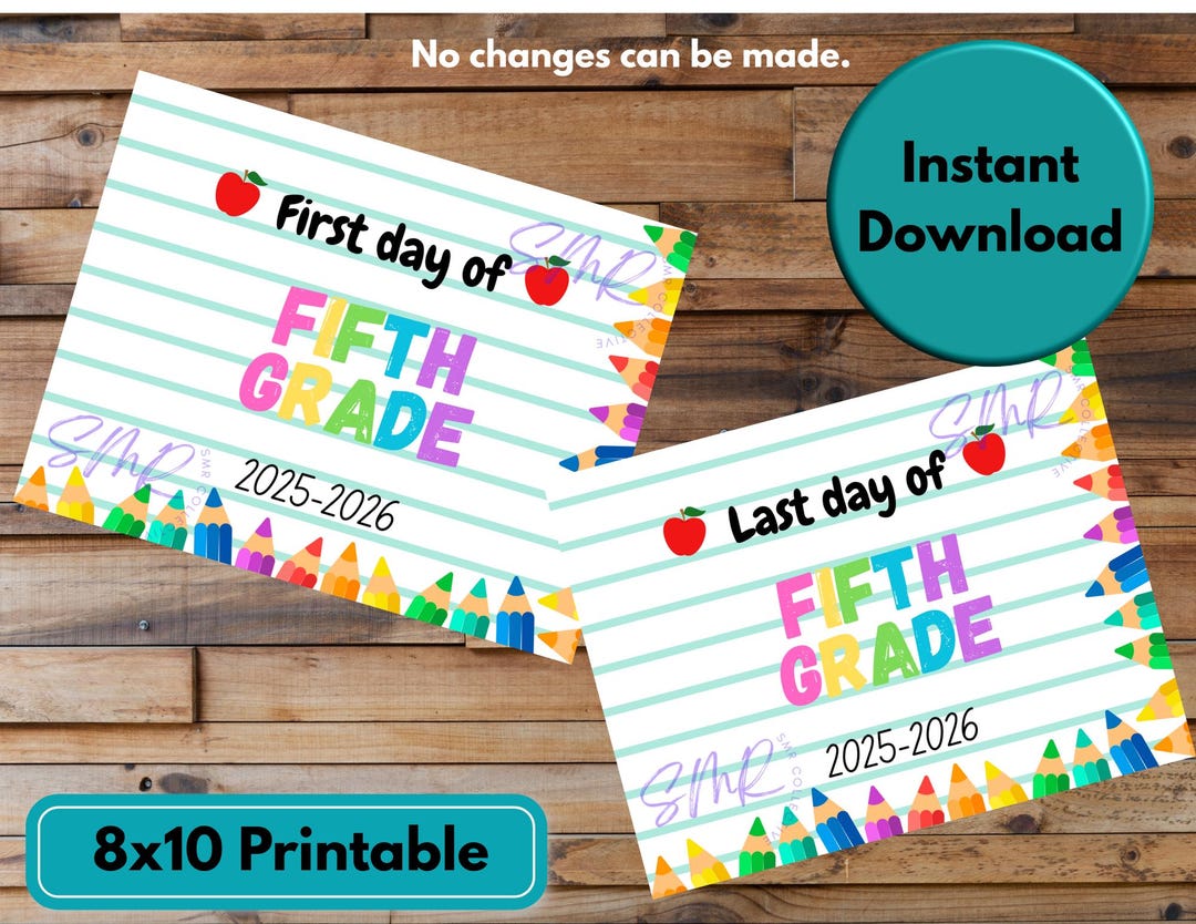 First Day of School Sign Printable First Day of Schoolw Sign Back to ...