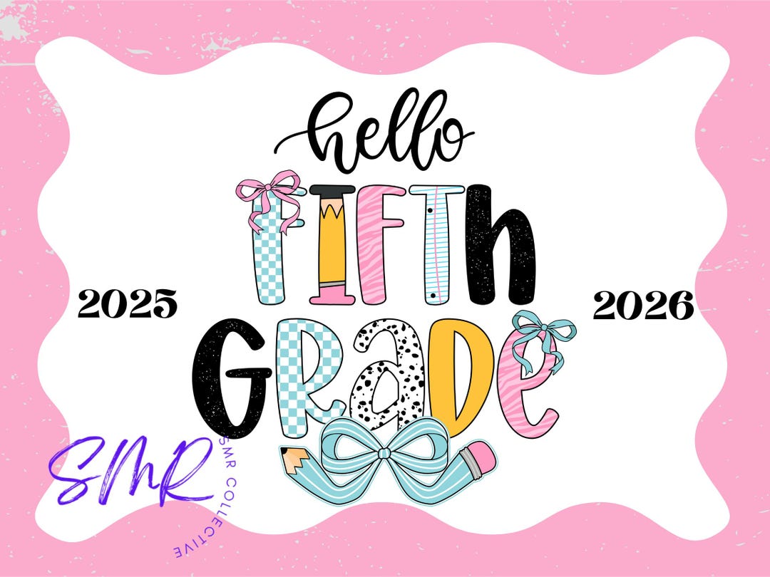 First Day of Fifth Grade Sign Printable | Back to School Sign | Instant ...
