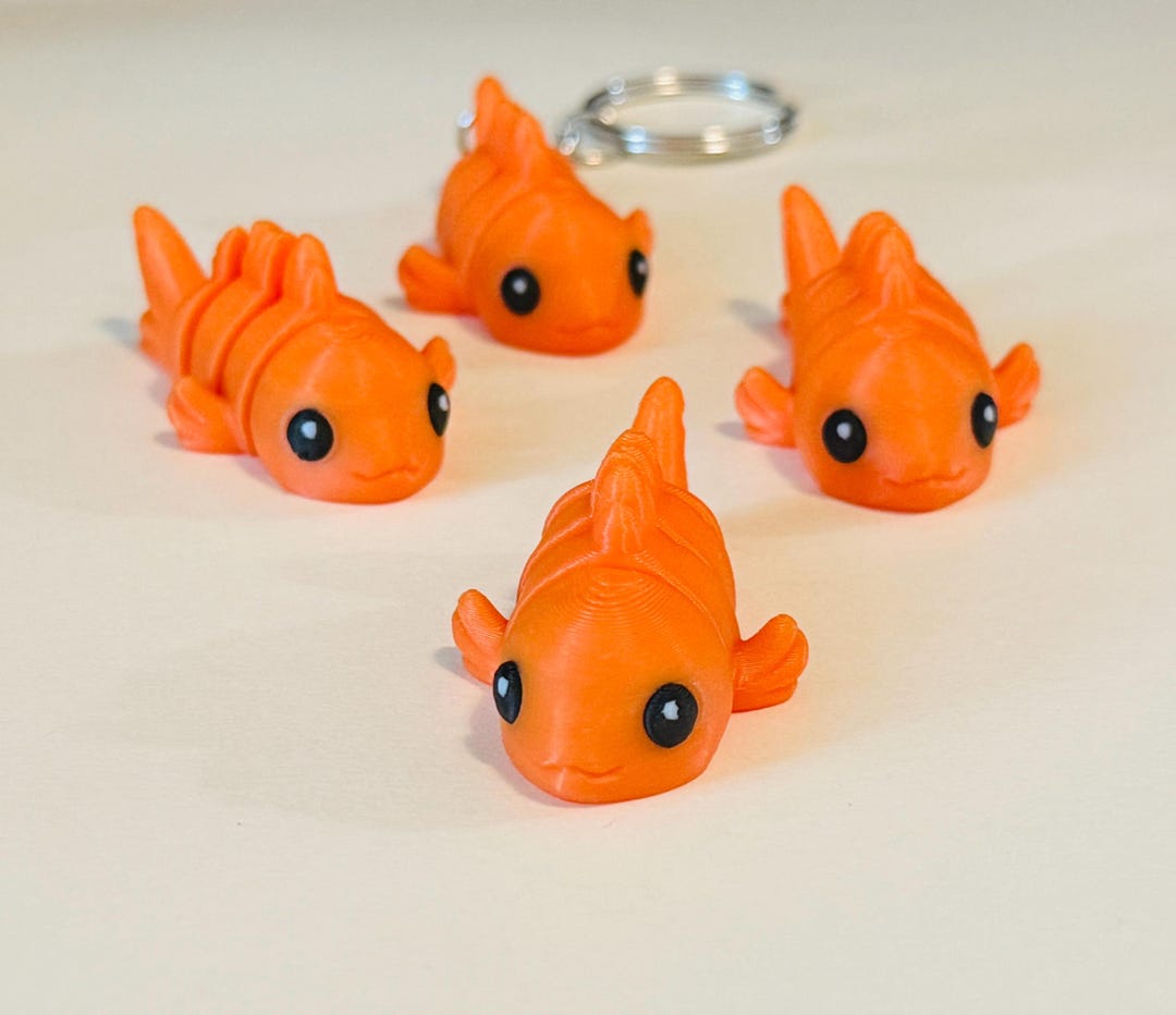 3D Printed Flexi Fish Keychain: Articulated Fidget Toy - Etsy